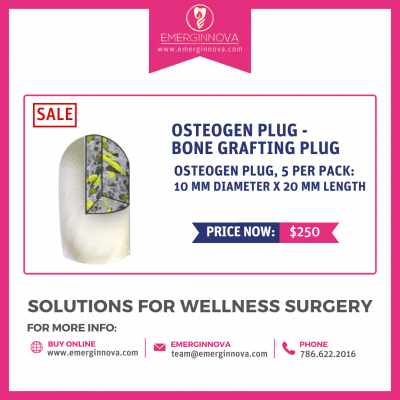 OsteoGen Plug - Bone Grafting Plug 5 per Pack 10 x 20